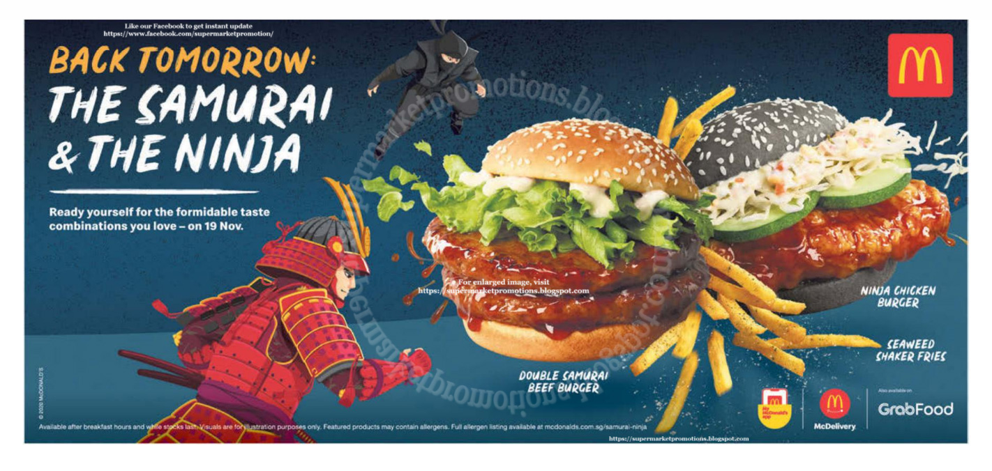 McDonald's Samurai & The Ninja Burgers 19 November 2020 ~ Supermarket ...
