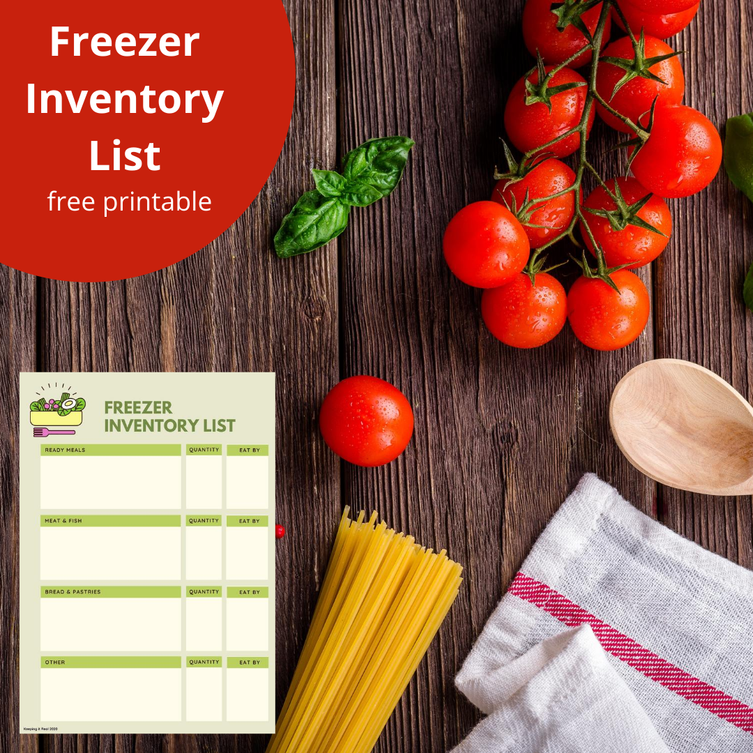 Freezer Inventory List - free printable |Keeping it Real