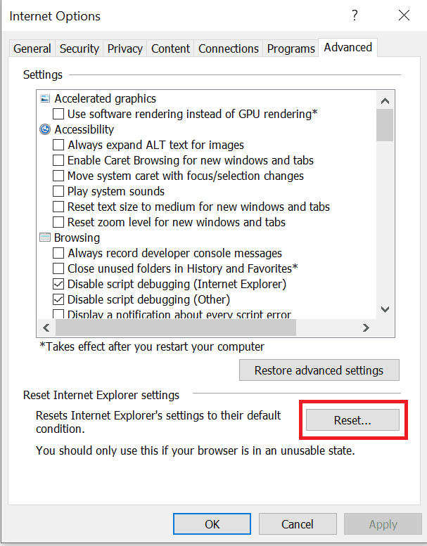 Cara Reset Internet Explorer Kembali Ke Setelan Awal - Gubuk Pintar
