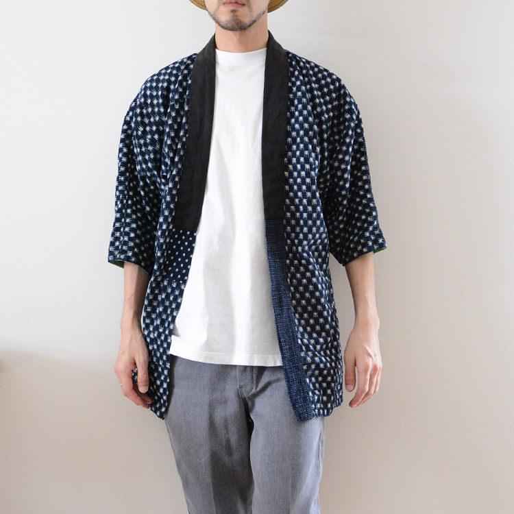 Noragi Jacket Crazy pattern | 三種クレイジーパターンの藍染野良着