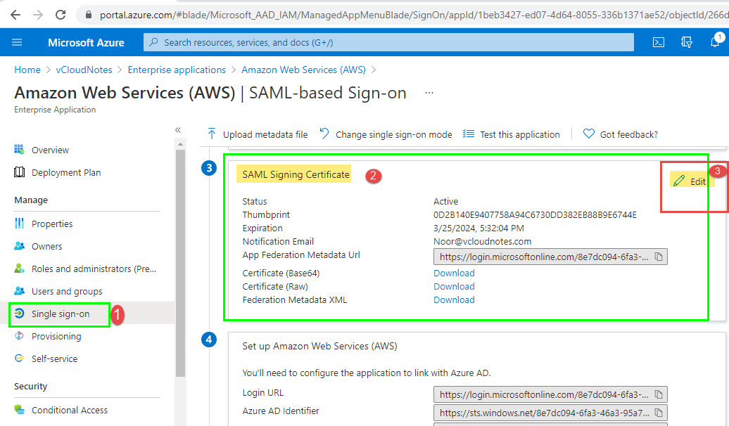 vCloudNotes : Let's Learn Together: AWS Single Sign-on and Azure AD ...