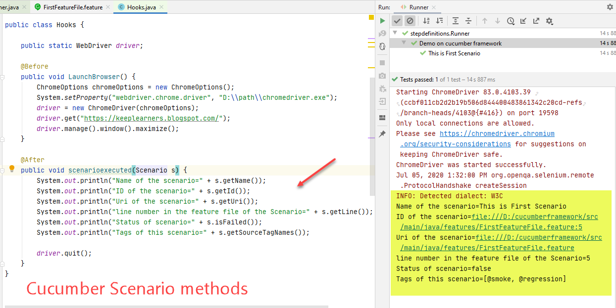 Keep Learning Cucumber Scenario Methods