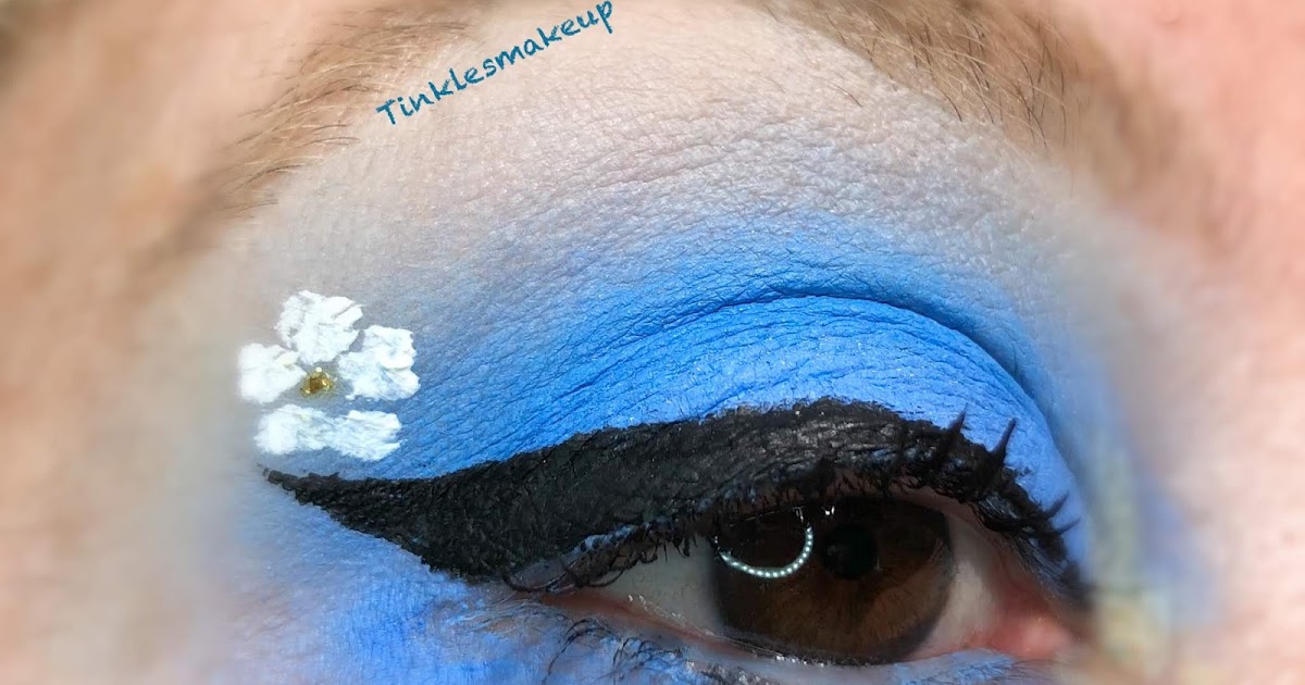 Tinklesmakeup: Eye makeup look: periwinkle and flower