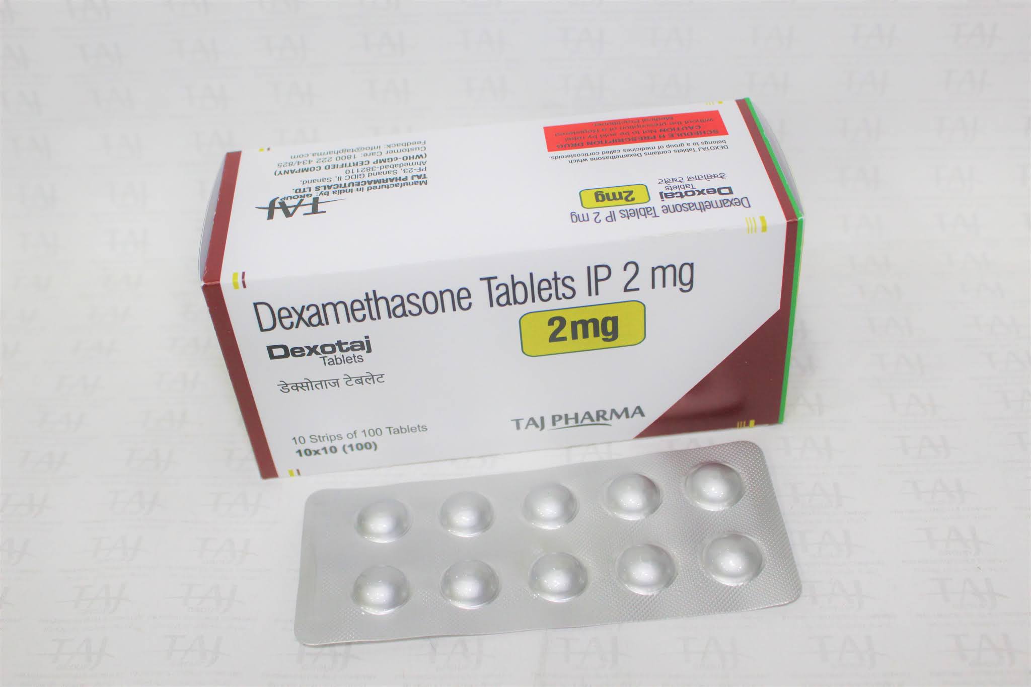 Dexamethasone Tablets IP 2mg manufacturer in India {Taj Pharmaceuticals ...