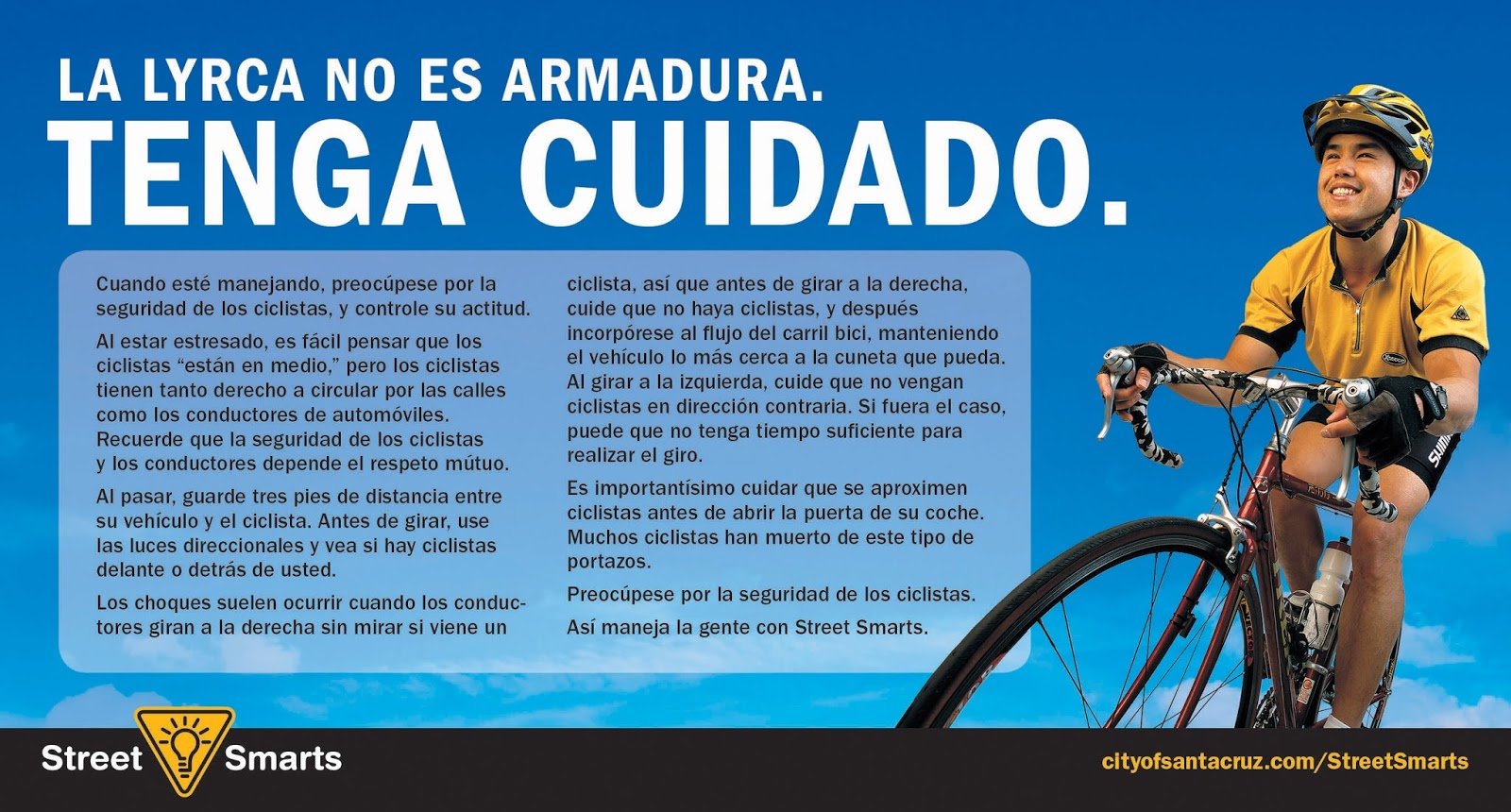 Santa Cruz Police: Exercise Caution. Street Smarts Safety Tip