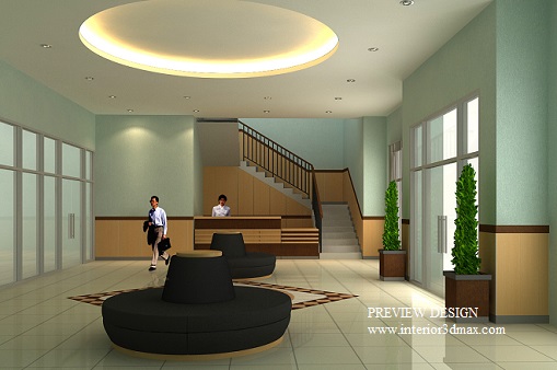 Preview Desain Lobby Lantai Dasar Murah Berkualitas - ARSYADESIGN Jasa ...