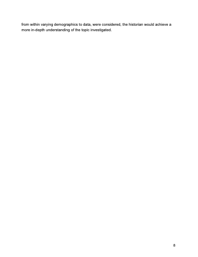 History IA (Historical Investigation) Example - Grade 7