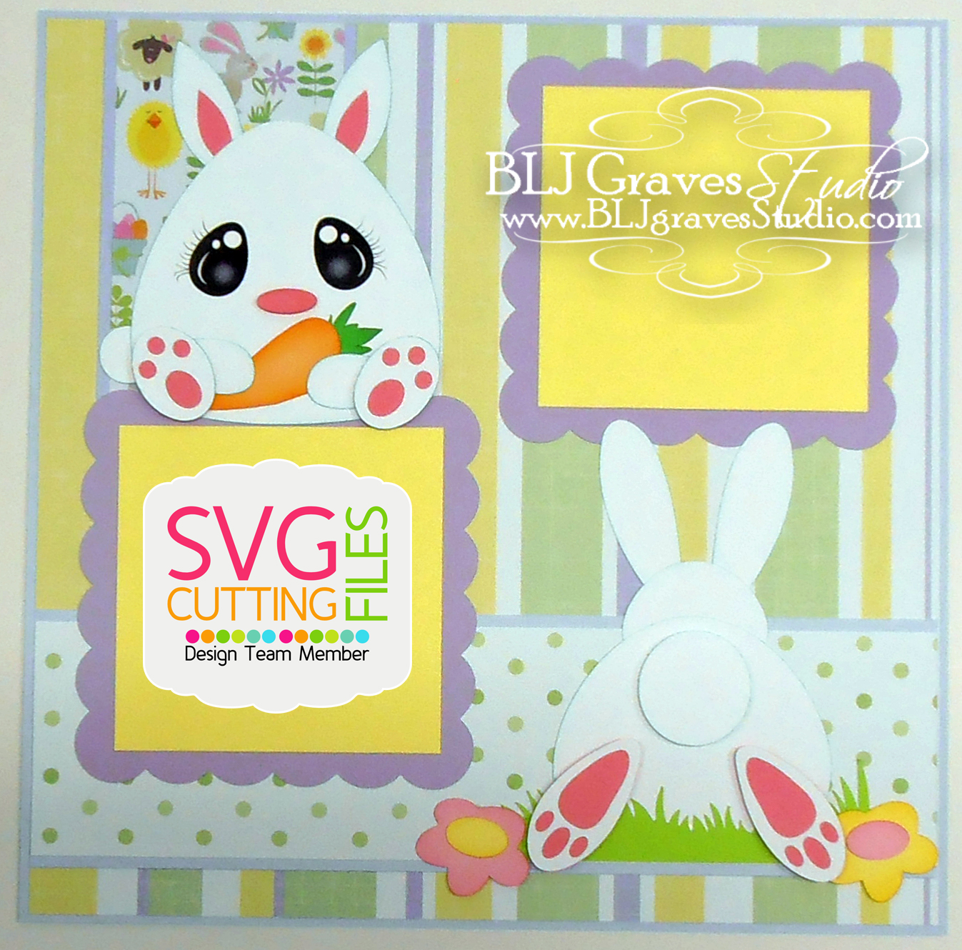 BLJ Graves Studio: Easter Bunny Scrapbook Layout