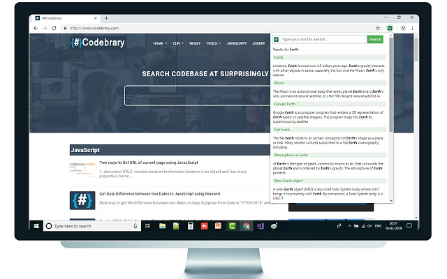 Quick Wikipedia Search: Google Chrome Extension - {#}Codebrary