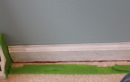 How To Paint A Baseboard With or Without Carpeting - The Red Painted ...