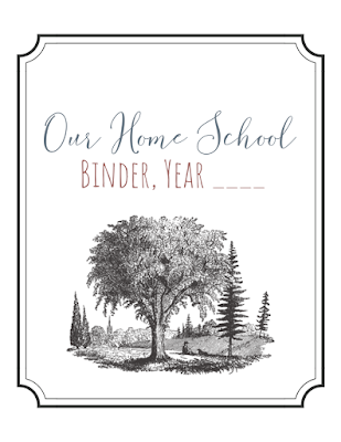 Free Printables - Binder Cover & Subject Dividers | Ambleside Wonderland