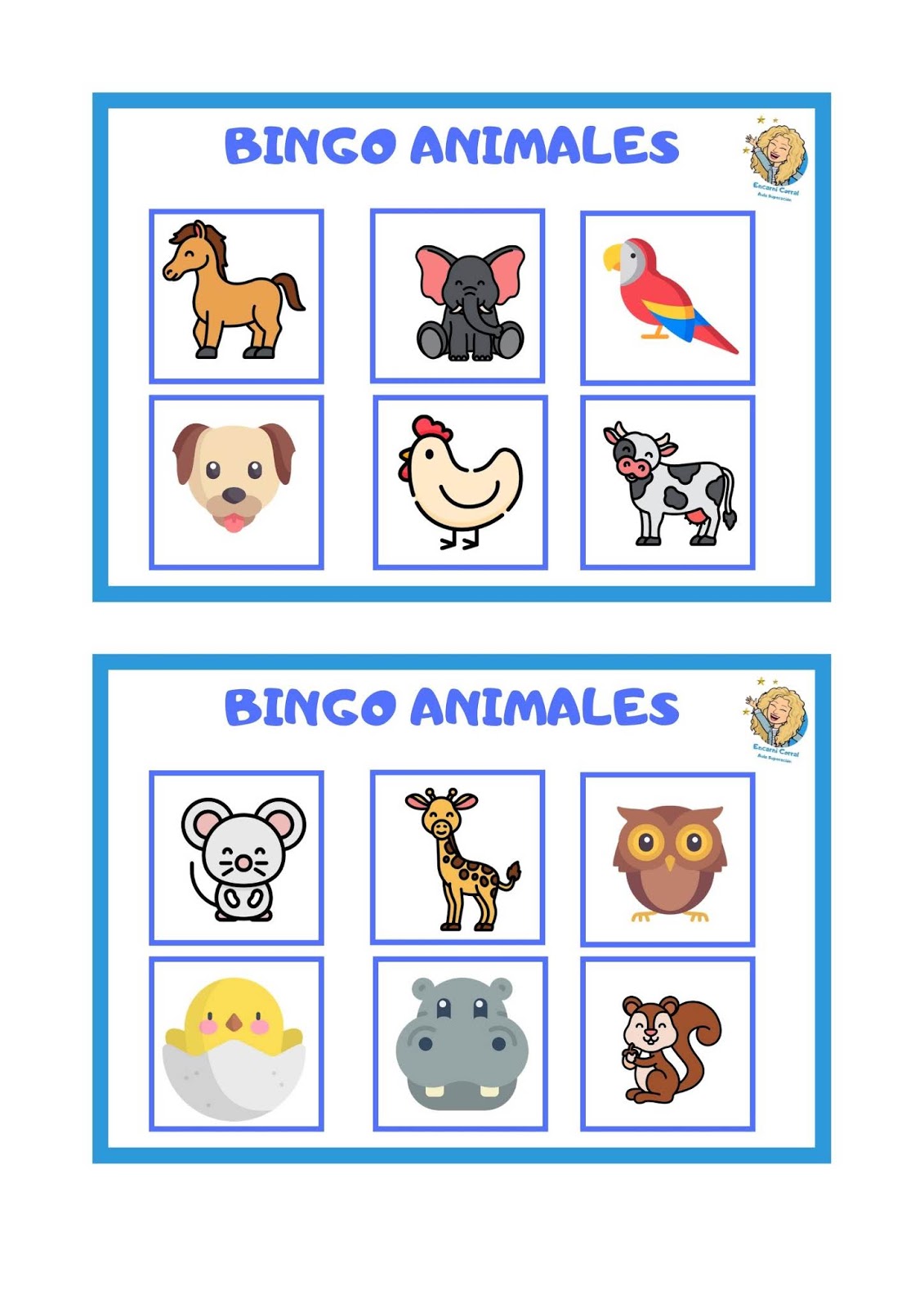 AULA DE SUPERACIÓN: ⭐BINGO ANIMALES