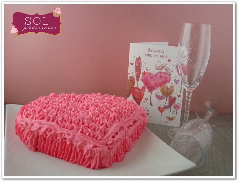 Gâteau en forme de coeur pour la Saint Valentin - Bolo em forma de ...