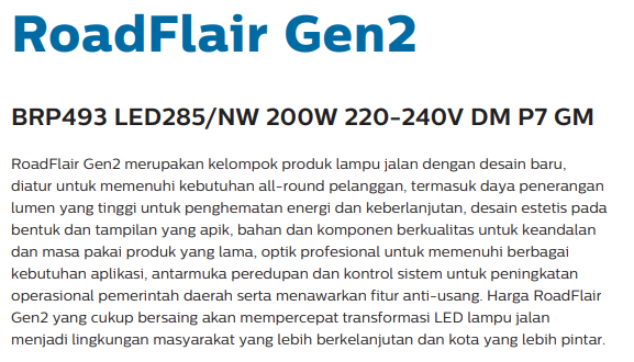 PHILIPS - BRP493 LED285/NW 200W 220-240V DM P7 GM | PHILIPS STREETLIGHT