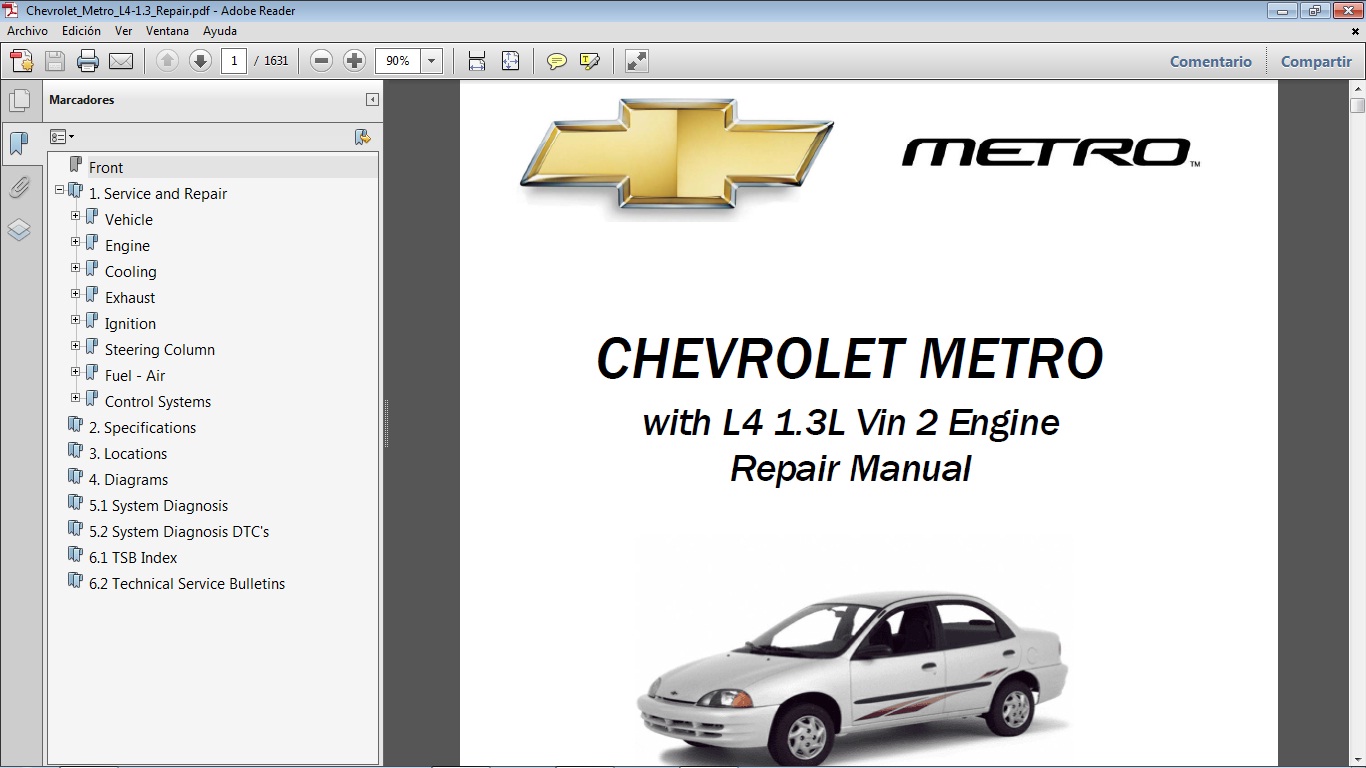 Manuales de Taller CHEVROLET: Manual de Taller del Chevrolet METRO ...
