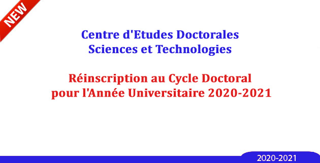 FS Tétouan Réinscription au Cycle Doctoral au titre de l'Année Universitaire 2020-2021
