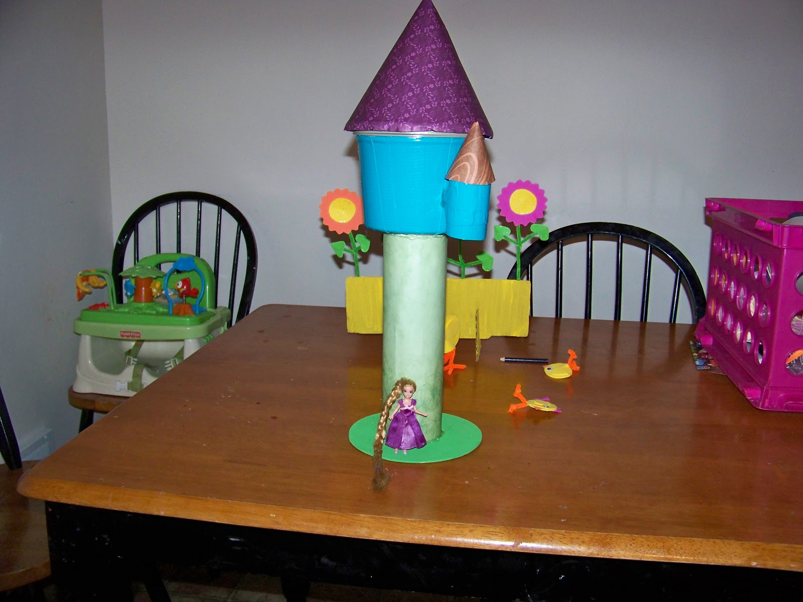 Crafty Confessions of a Brainy Mom: DIY: Rapunzel's Tower