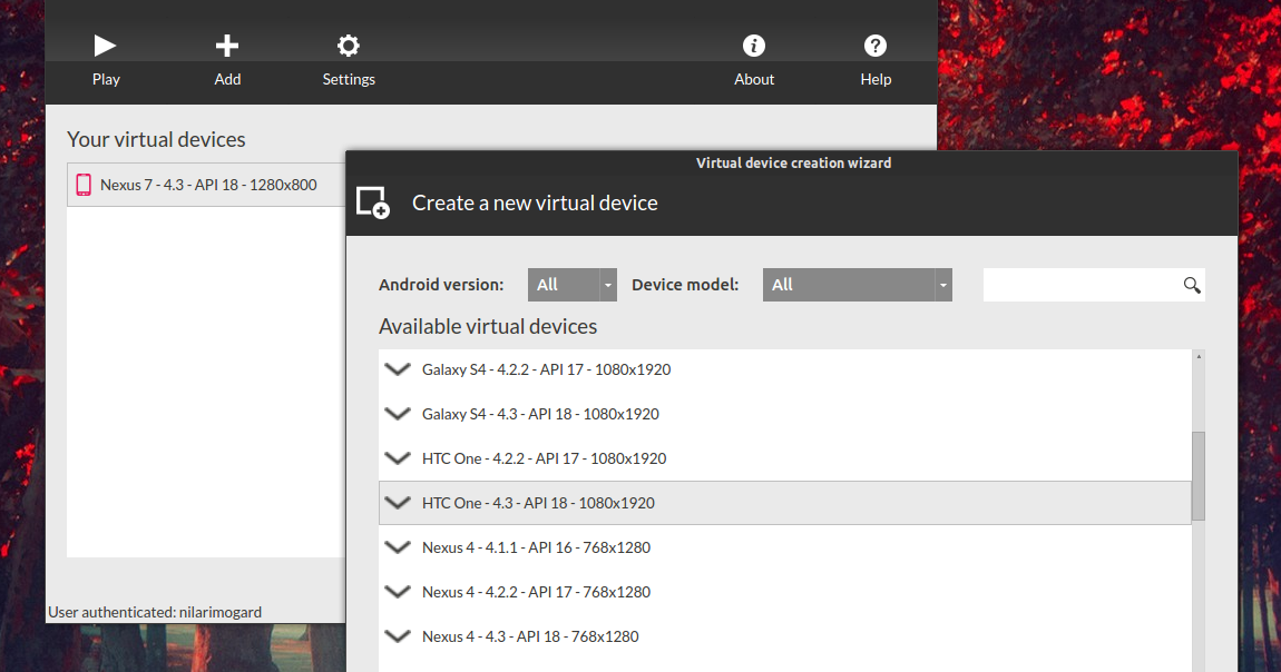 Android X86 Emulator `genymotion` 20 Released ~ Web Upd8 Ubuntu Linux Blog