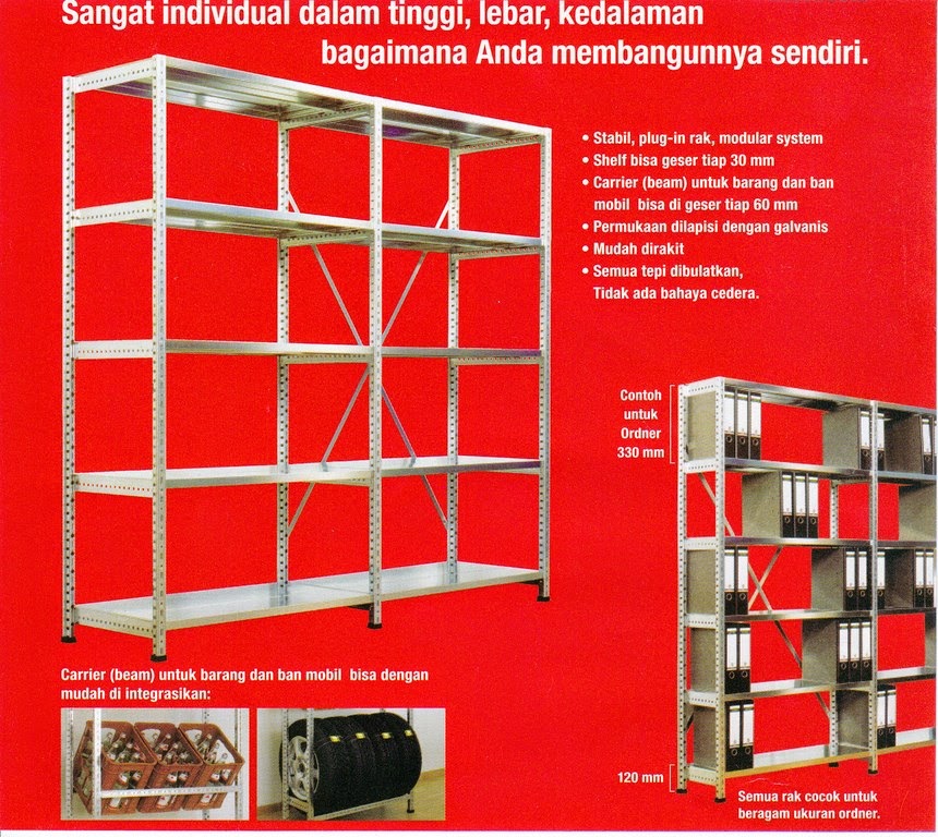 RAK GUDANG GALVANIS dengan M-System Technology (Made in Germany ...