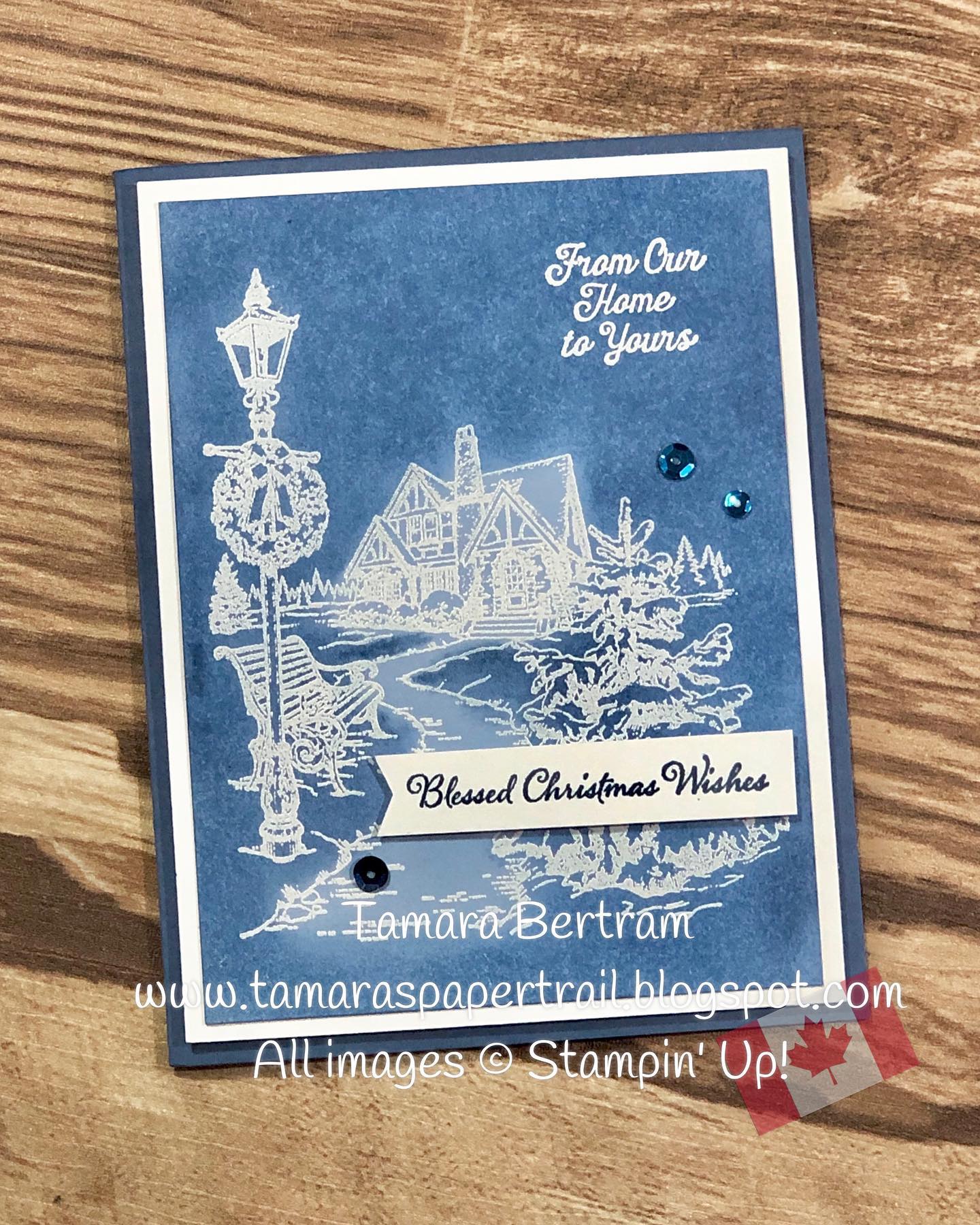 Tamara's Paper Trail: Light Me Home - Glycerine Sponging Technique