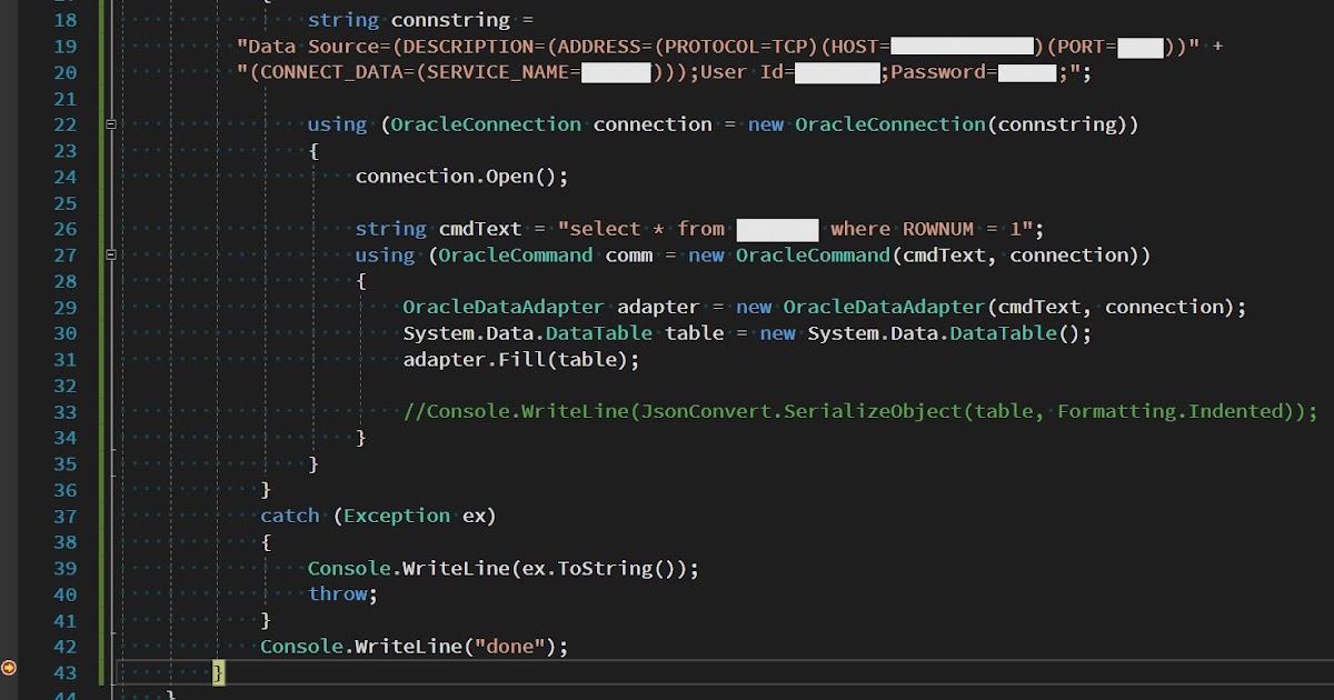 Coding Note: [ODA.NET] C# Connect Oracle 9i