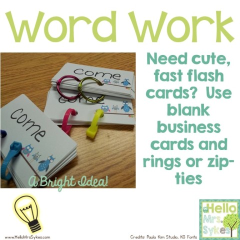 Bright Ideas for Word Work!