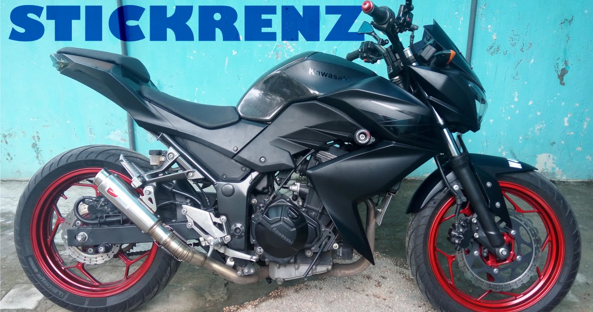 STICKRENZ: Kawasaki Z250 - Fullbody Black Matte Wrap & Simply Black ...
