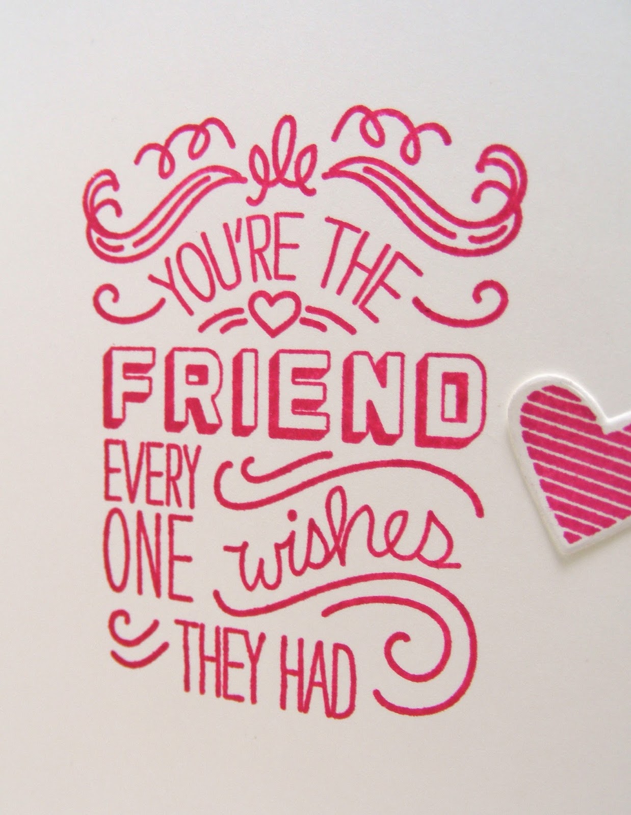wee inklings: Stamp Ink Paper 83 A True Friend