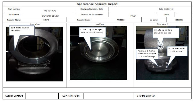 Production Part Approval Process (PPAP) - B.tech Projects