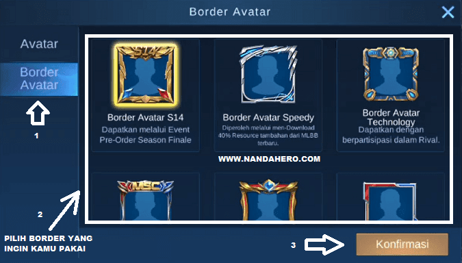 √ Cara Mengganti Border Avatar di Mobile Legends dengan Mudah - Nanda Hero
