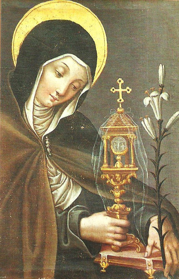 St Clare of Assisi and the Blessed Sacrament Exposed