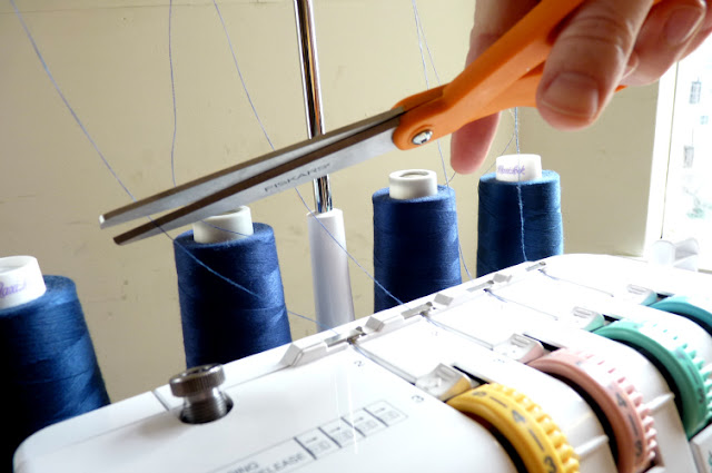 four square walls: a quicker way to change serger thread