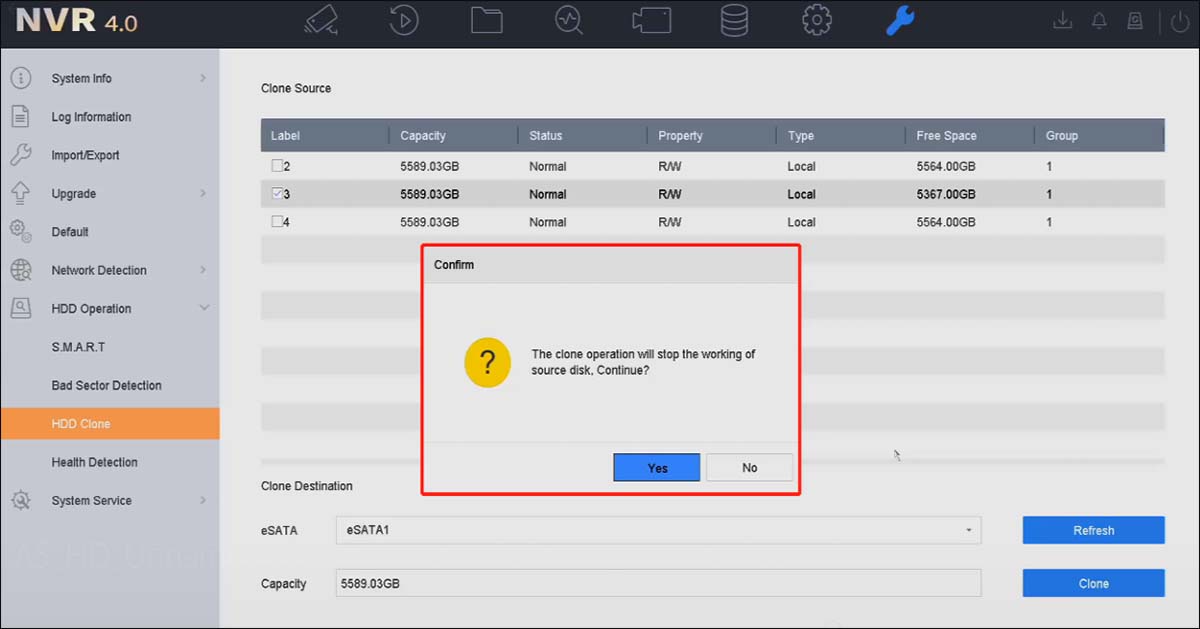How to use Hikvision HDD clone function with eSATA HDD ... How to use Hikvision HDD clone function with eSATA HDD ...