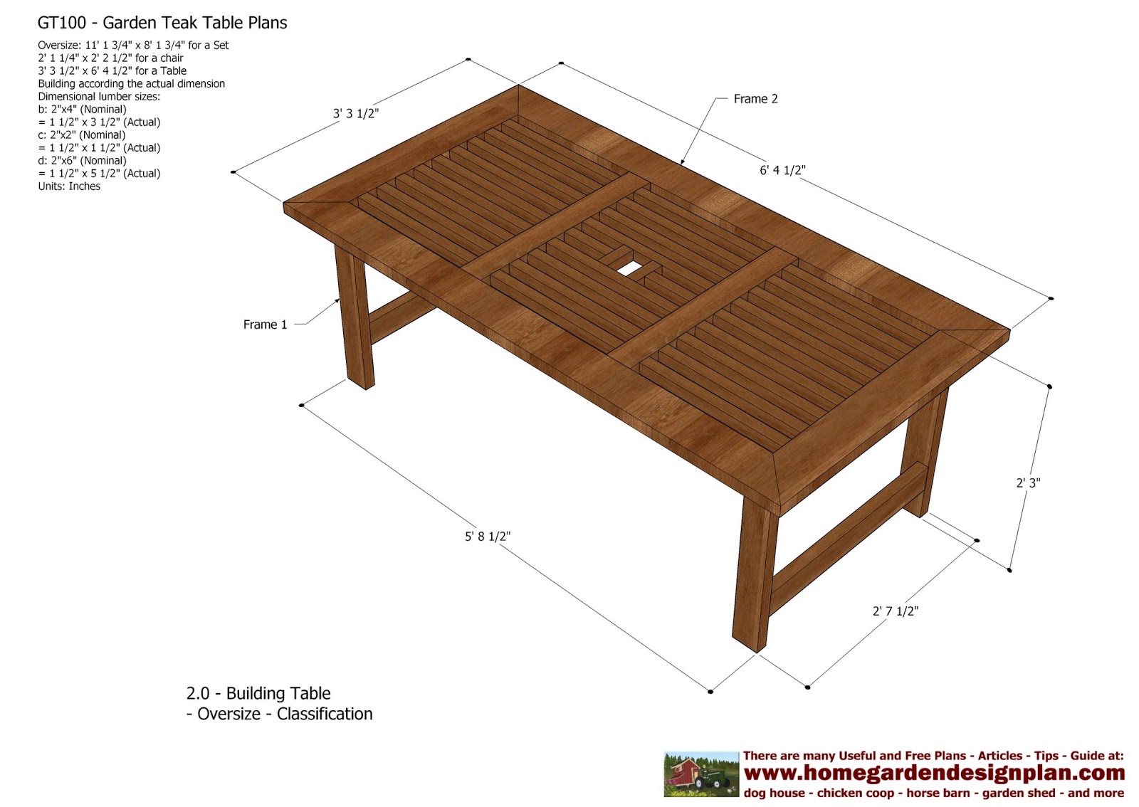 Outdoor Table Design Plan PDF Woodworking