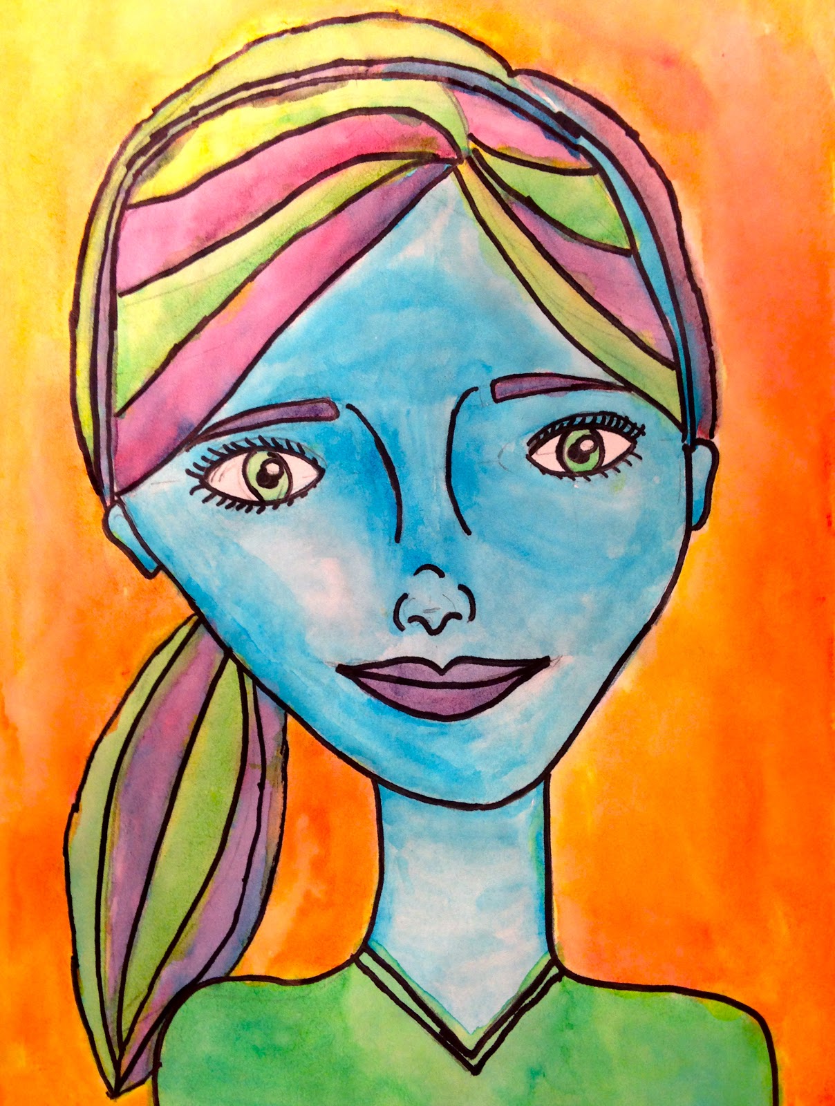 Sand Creek Star Gallery: 5th Grade Pop Art Self Portraits!