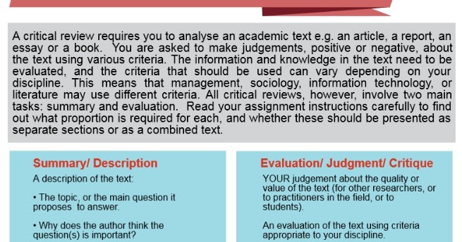 INDRANEEL'S BLOG: What and How to write a Critical Review: