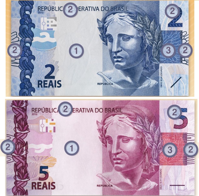 AFNB - Boletim Virtual: Novas Notas de 2 e 5 Reais - Elementos de Segurança