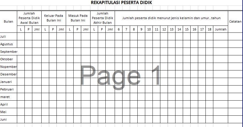 Download Contoh Format Absen Manual Harian Guru Lengkap - OPERATOR SD