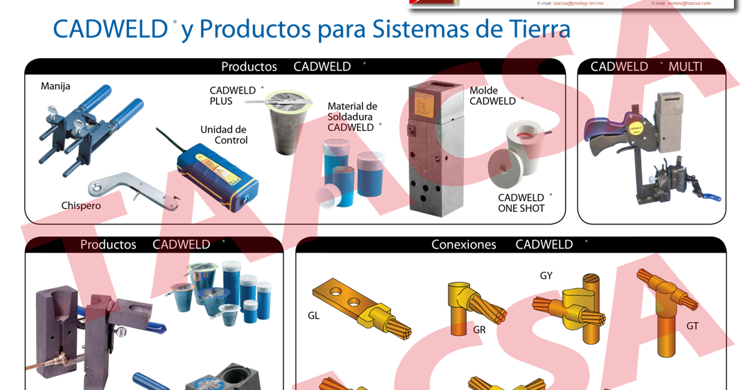 Cadweld Productos para Sistemas de Tierra ~ ..:: TAACSA