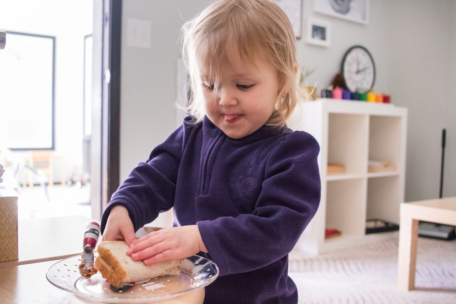 Practical Life for Toddlers -- Making a Sandwich