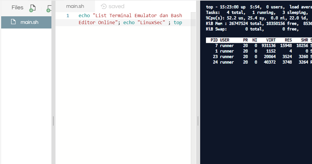 List Terminal Emulator dan Bash Editor Online - LinuxSec