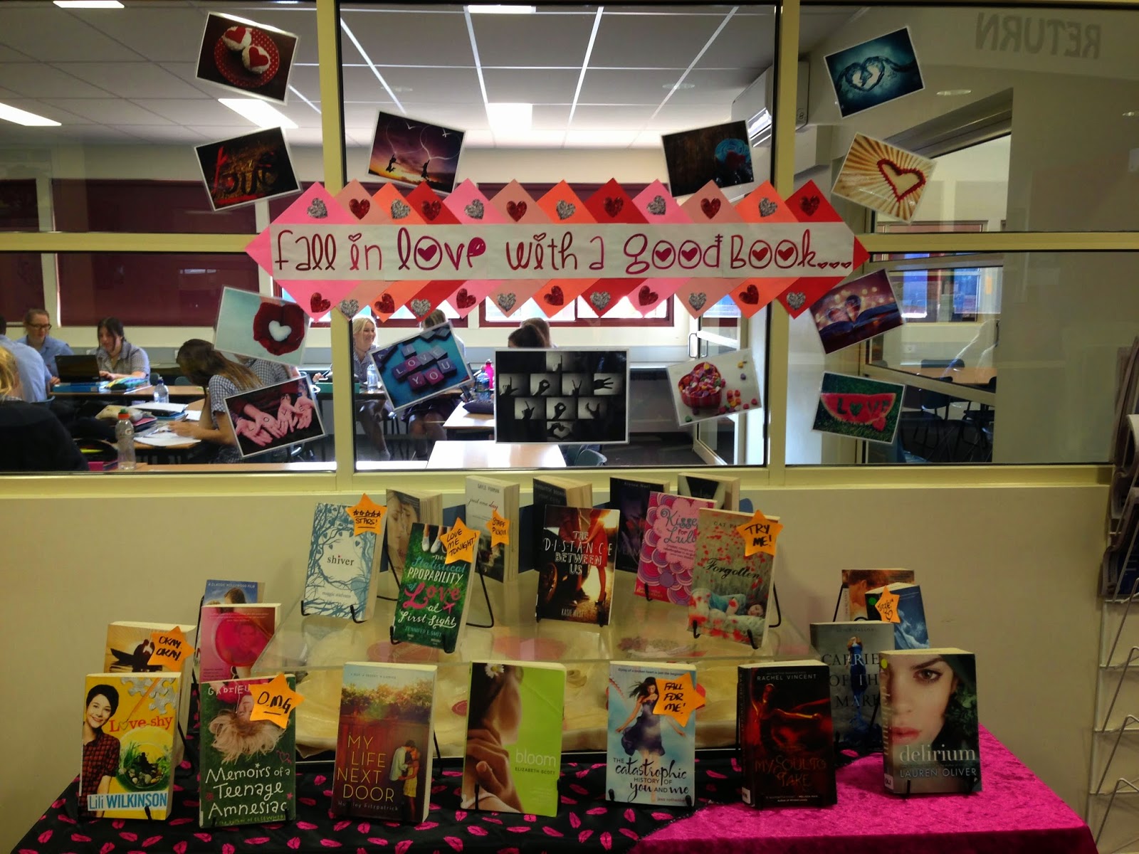 Library Displays: Fall in love with a good book ...