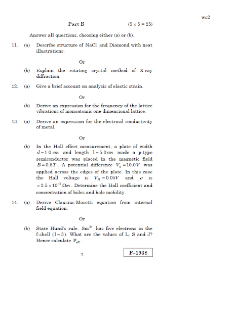 Alagappa University M.Sc. Physics SOLID STATE PHYSICS APRIL 2019 ...
