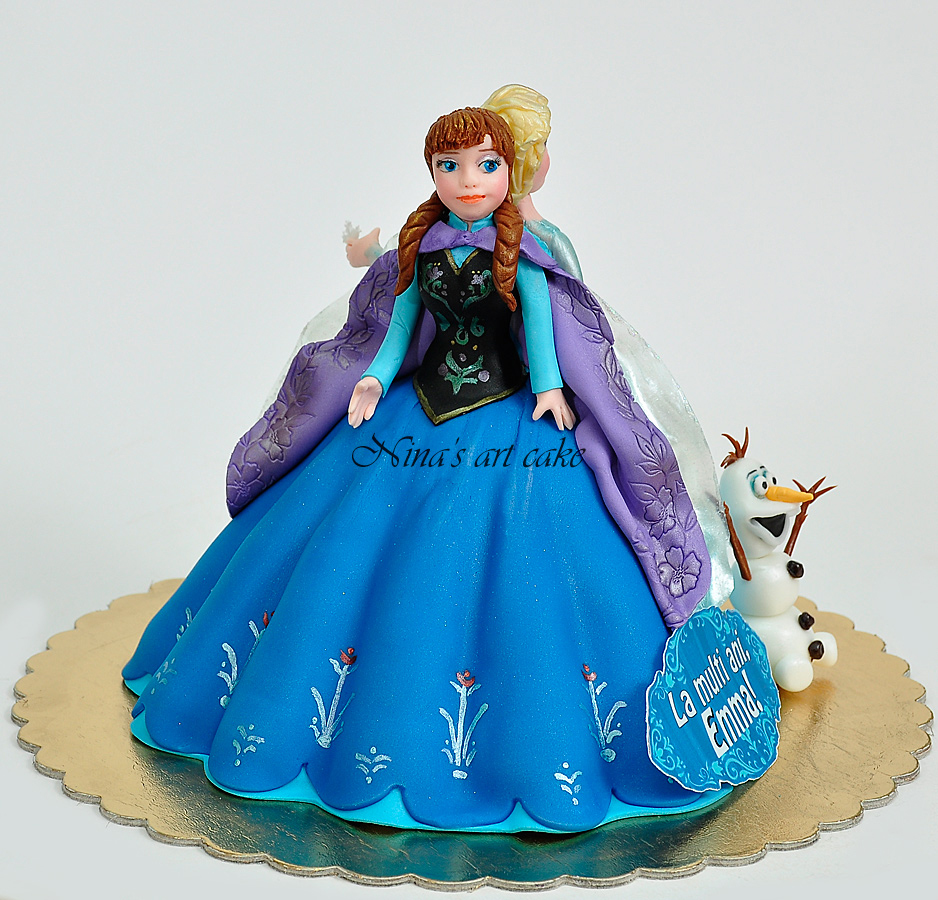 Nina's Art Cake: Tort "Anna & Elsa" pentru Emma