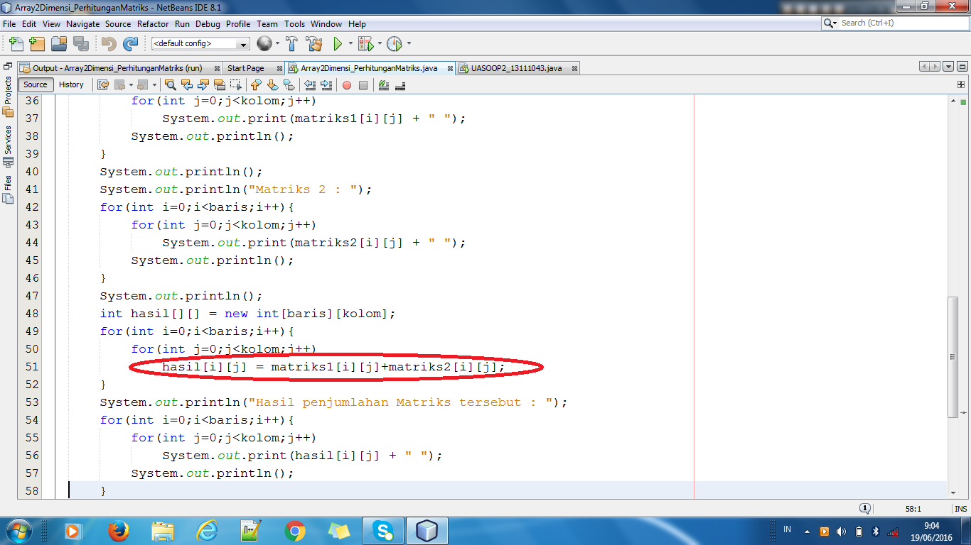 Tutorial : Penjumlahan 2 Buah Matriks pada bahasa pemograman java netbeans Tutorial : Penjumlahan 2 Buah Matriks pada bahasa pemograman java netbeans