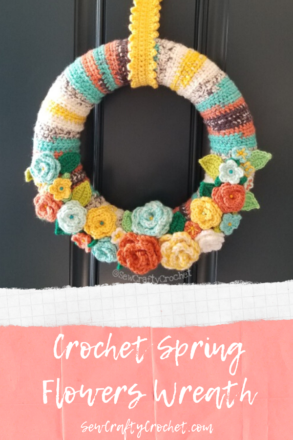 Crochet Spring Flowers Wreath - Sew Crafty Crochet