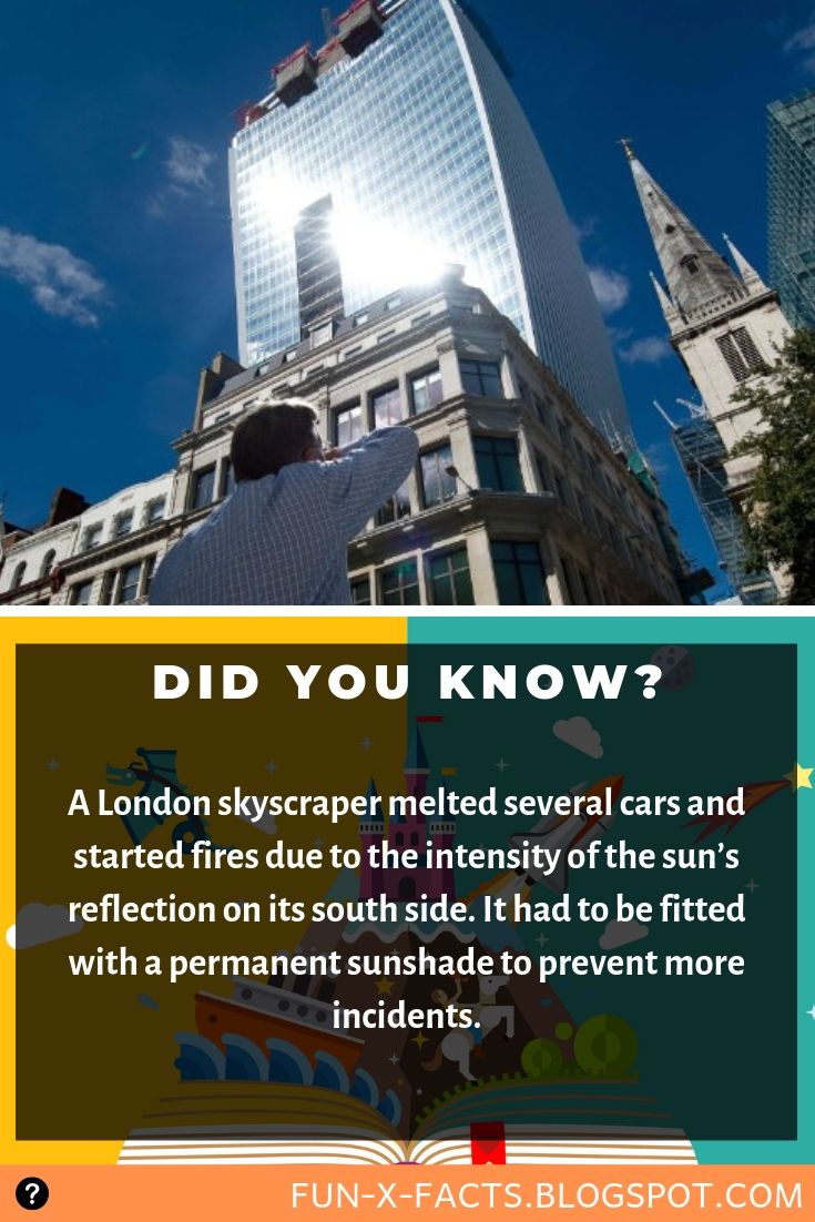 Interesting fact: A London skyscraper melted several cars and started ...