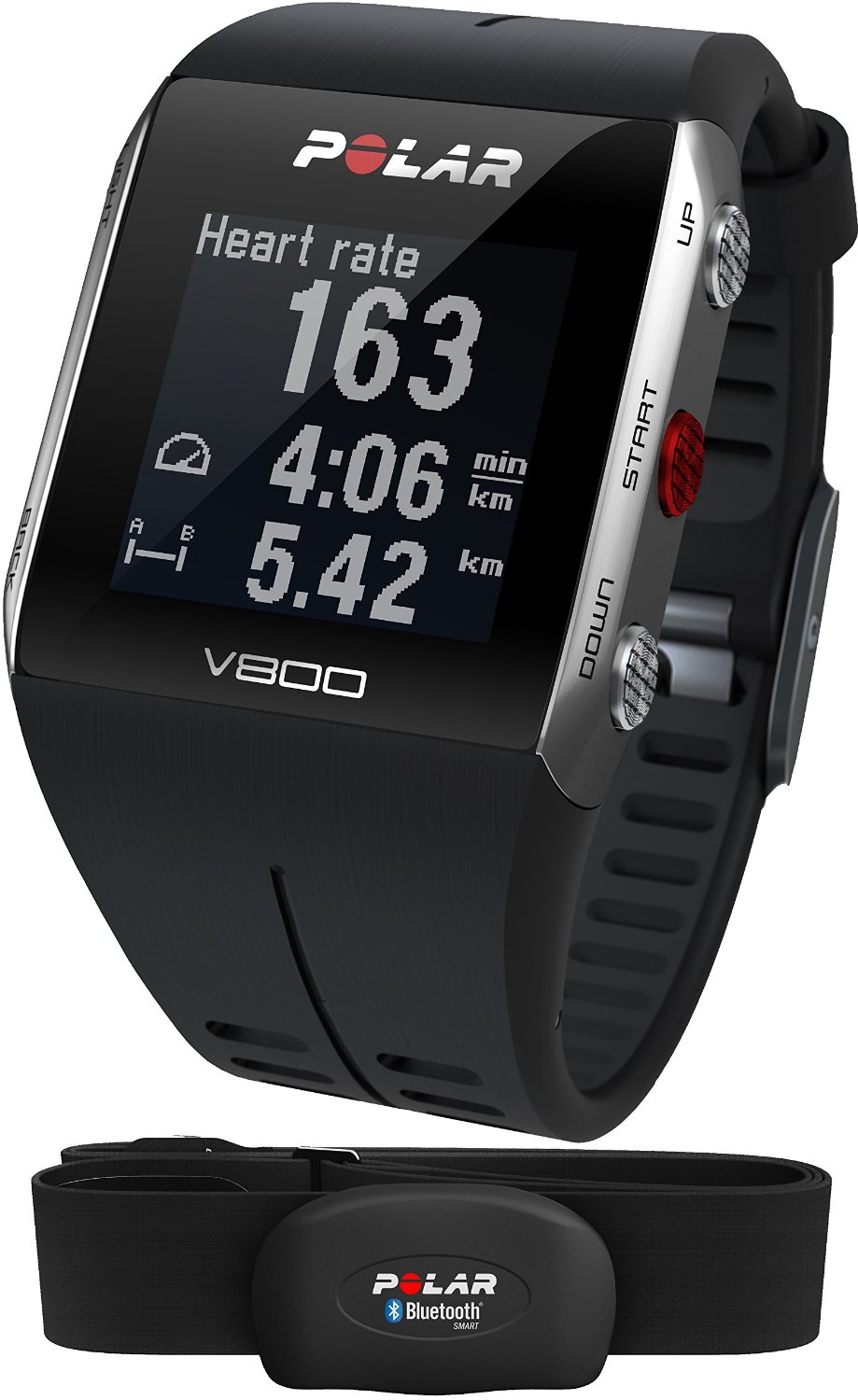 Reloj deportivo Polar V800 con GPS y sensor de frecuencia cardíaca H7 ...
