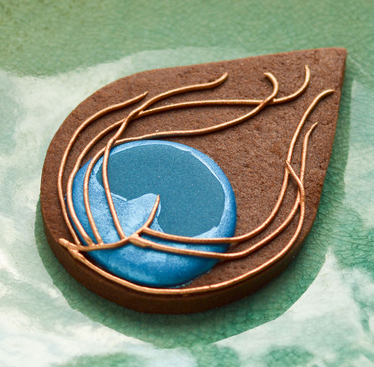 Honeycat Cookies: Peacock Feather Cookie Tutorial