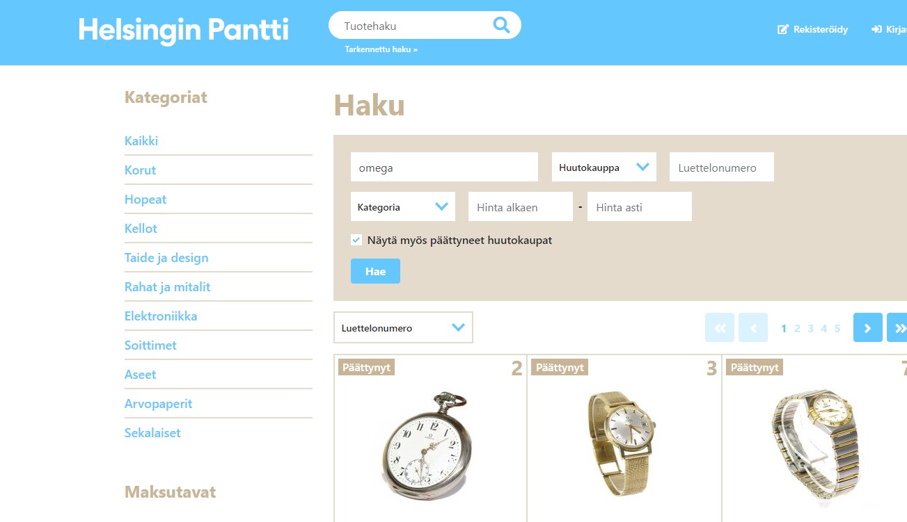 Suomen Huutokaupat: Suomen Huutokaupat Helsingin Pantti